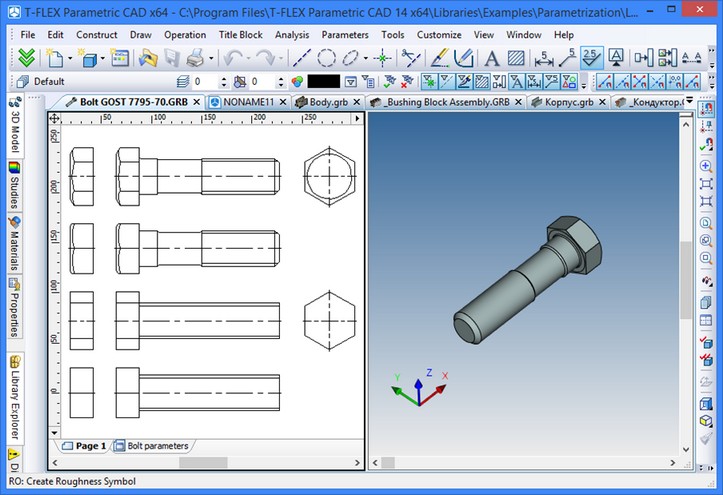 Creating Libraries of Parametric Elements